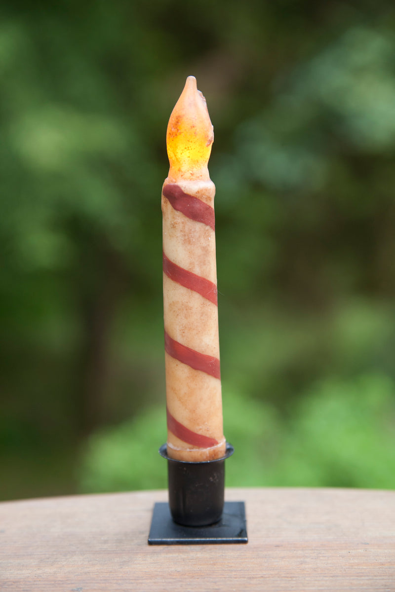 Hand Painted Candy Cane Taper – Barn Cat Mercantile, LLC