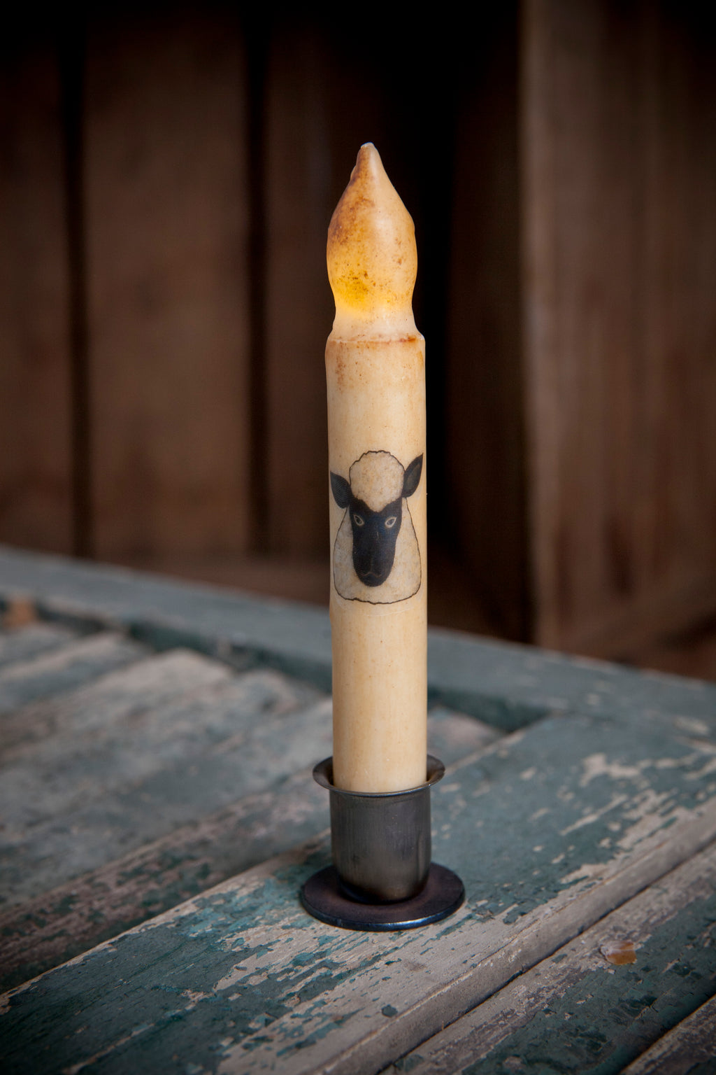 Sheep Folk Art Taper – Barn Cat Mercantile, LLC