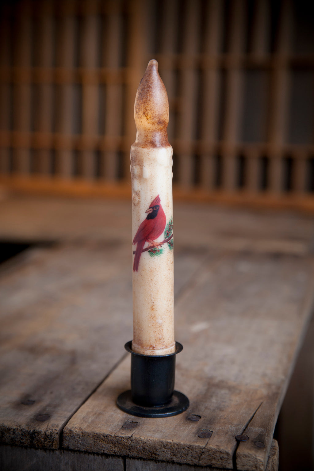 Cardinal Folk Art Taper – Barn Cat Mercantile, LLC